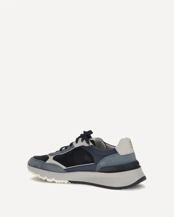 Brunello Cucinelli Leather Lace-up Sneakers - Blue