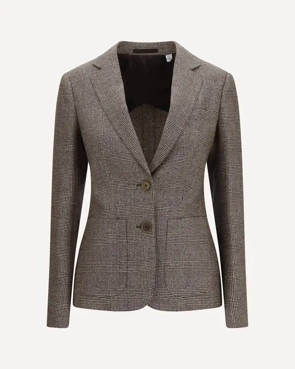 Burberry Single-breasted Wool And Linen Blazer