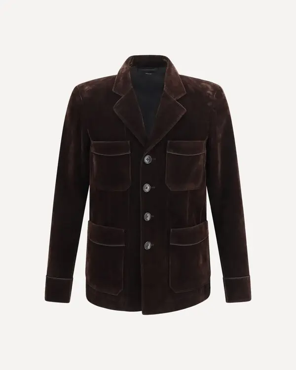 TOM FORD Cotton-blend Blazer With Peak Lapels