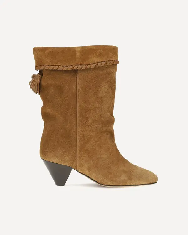 Isabel Marant Étoile Draped Suede Boots - Brown