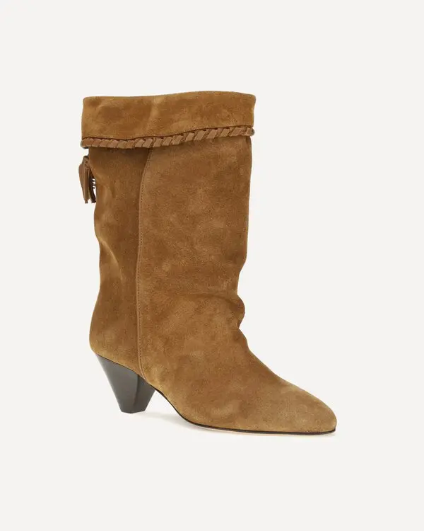 Isabel Marant Étoile Draped Suede Boots - Brown