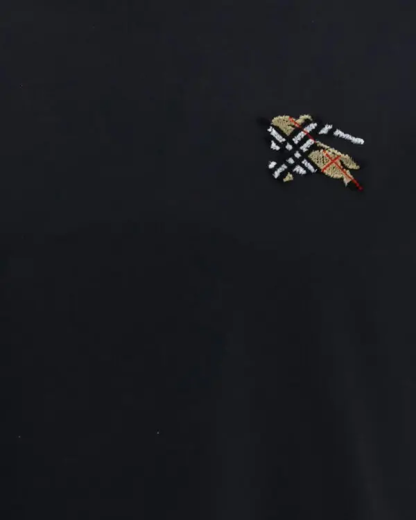 Burberry Embroidered Logo Cotton T-hirt