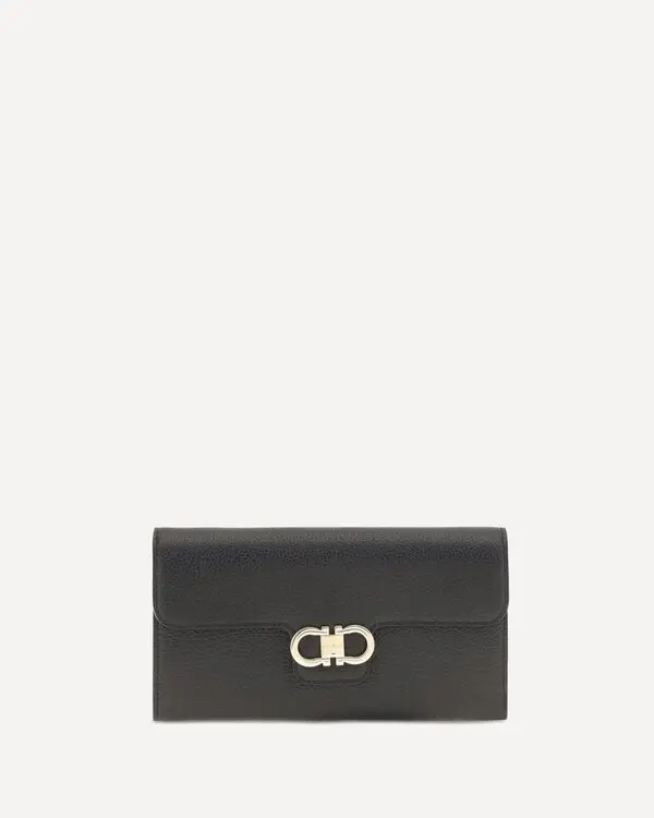 FERRAGAMO Gancini Wallet With Shoulder Strap