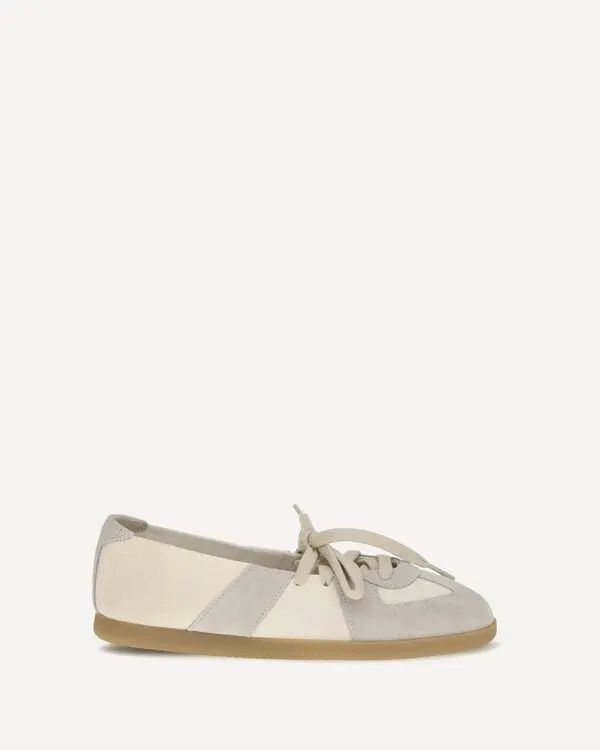 MAISON MARGIELA Lace-up Leather Ballerinas - Cream
