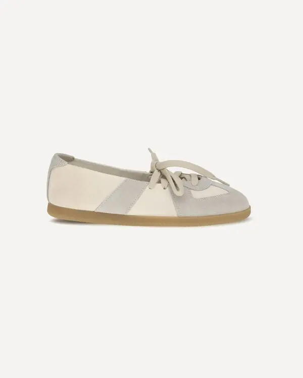 MAISON MARGIELA Lace-up Leather Ballerinas - Cream