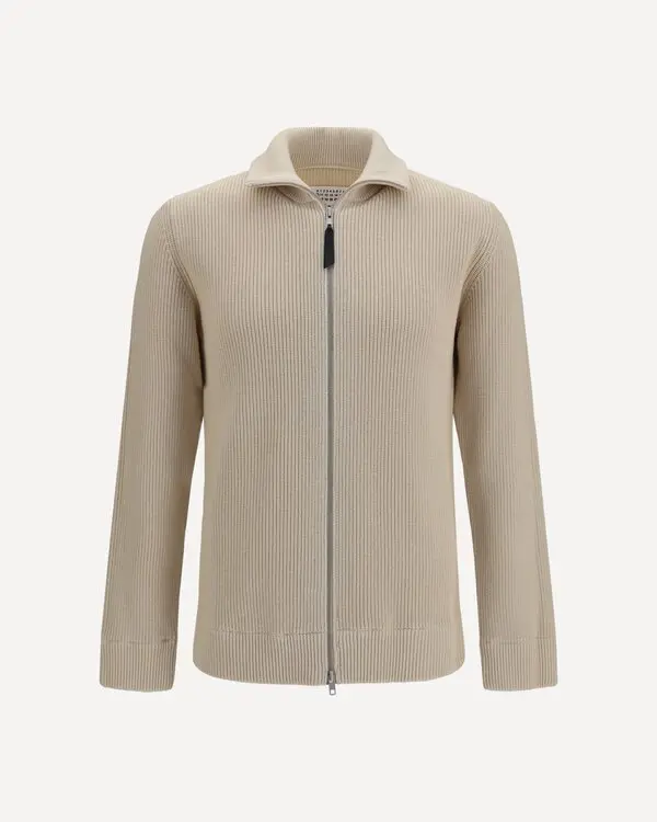 MARGIELA Maison Cotton Zip-up Sweater