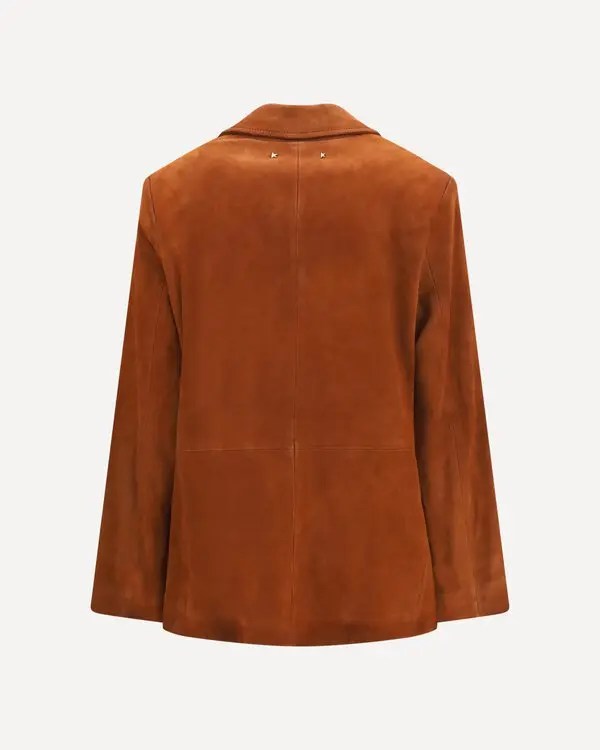 GOLDEN GOOSE Single-breasted Leather Blazer