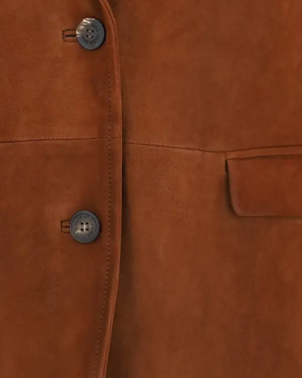 GOLDEN GOOSE Single-breasted Leather Blazer
