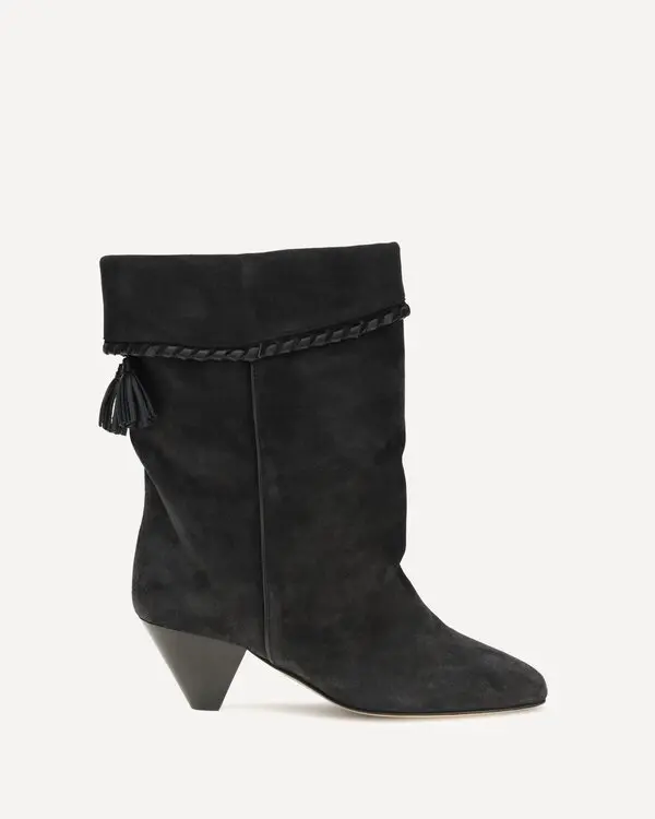 Isabel Marant Étoile Draped Suede Boots - Black