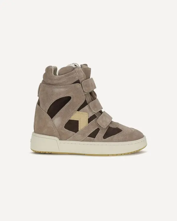 Isabel Marant Étoile High Top Leather Sneakers - Beige