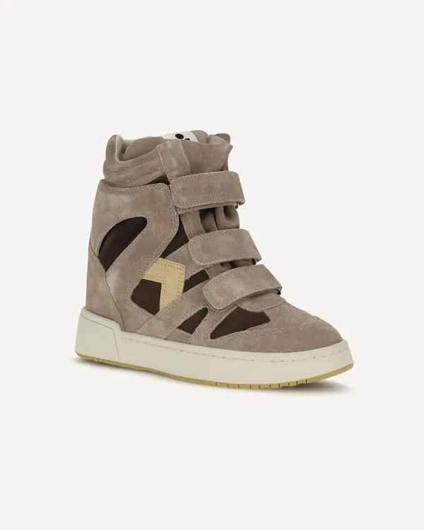 Isabel Marant Étoile High Top Leather Sneakers - Beige