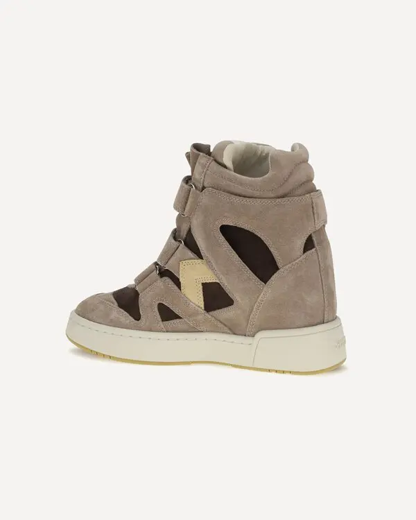 Isabel Marant Étoile High Top Leather Sneakers - Beige