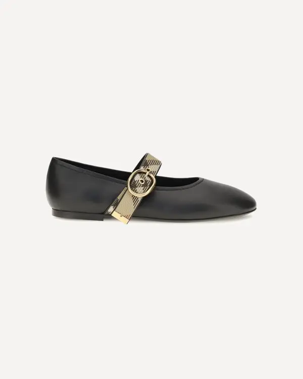 Burberry Robin Leather Ballerinas
