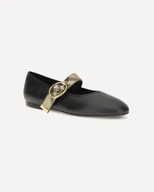 Burberry Robin Leather Ballerinas