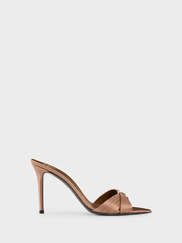 GIUSEPPE ZANOTTI Lumière Mule 90 Stiletto Heel - Nude