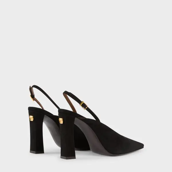 GIUSEPPE ZANOTTI Seal Slingback 90 Suede Pumps