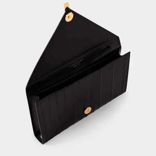 GIUSEPPE ZANOTTI Eel Skin Tuxedo Clutch Bag