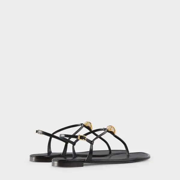GIUSEPPE ZANOTTI Embellished Leather Thong Sandals