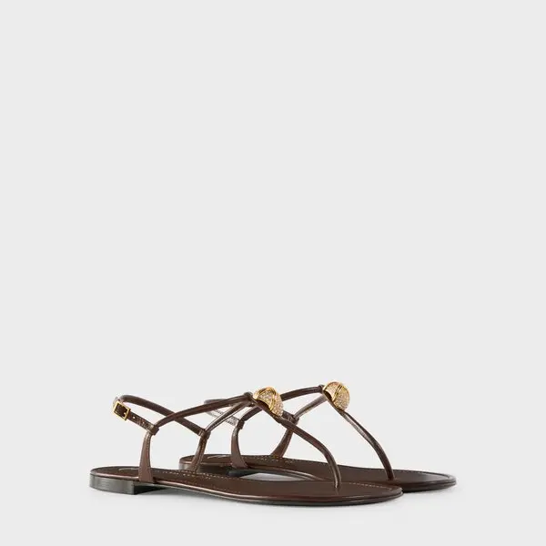 GIUSEPPE ZANOTTI Flat Thong Sandal With Embellishment
