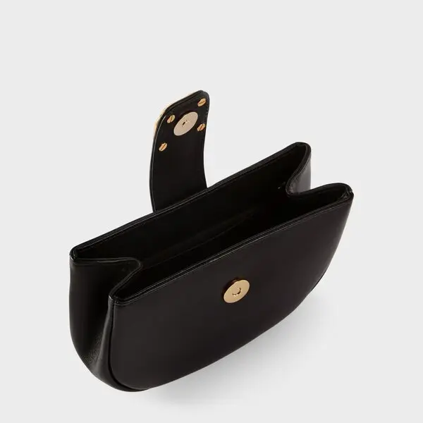 GIUSEPPE ZANOTTI Leather Clutch Bag With Gold Chain Strap