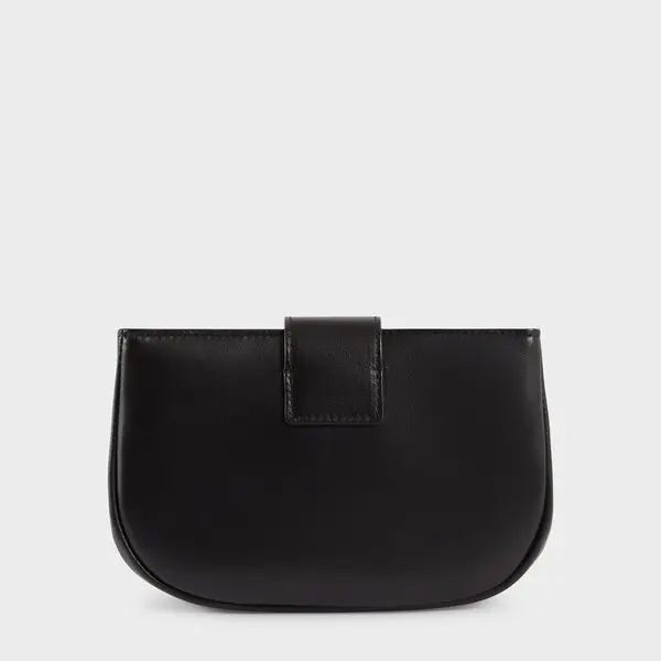 GIUSEPPE ZANOTTI Leather Clutch Bag With Gold Chain Strap