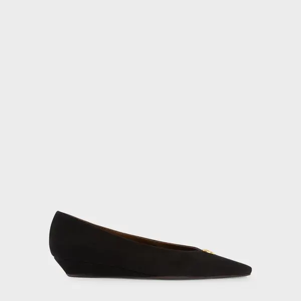 GIUSEPPE ZANOTTI Seal Flat Suede Ballet Flats