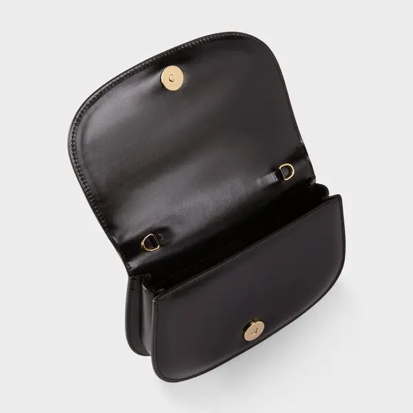 GIUSEPPE ZANOTTI Leather Clutch With Rhinestone Butterfly Jewel