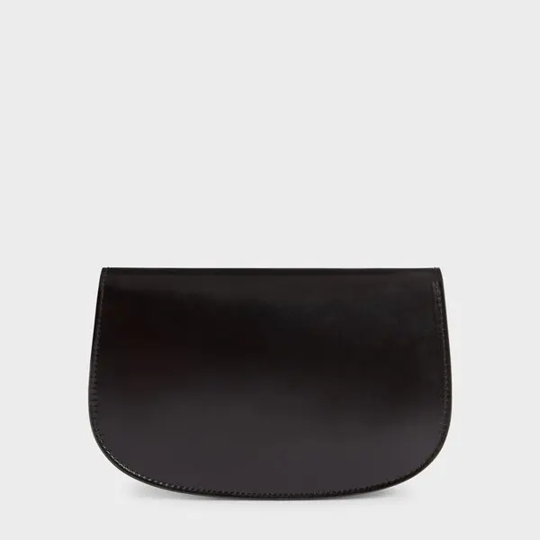 GIUSEPPE ZANOTTI Leather Clutch With Rhinestone Butterfly Jewel