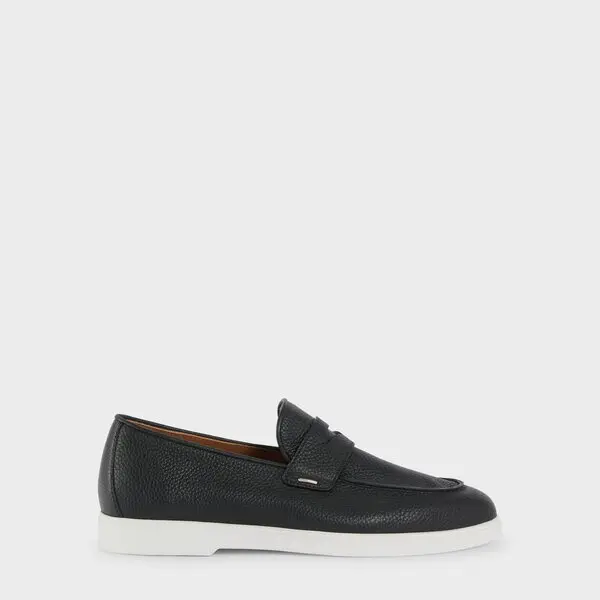 GIUSEPPE ZANOTTI Tumbled Leather Moccasins