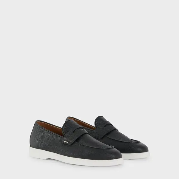 GIUSEPPE ZANOTTI Tumbled Leather Moccasins