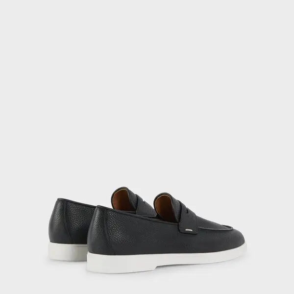 GIUSEPPE ZANOTTI Tumbled Leather Moccasins
