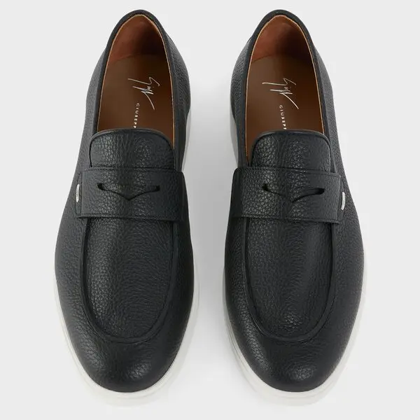GIUSEPPE ZANOTTI Tumbled Leather Moccasins