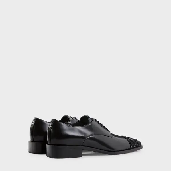 GIUSEPPE ZANOTTI Leather Embellished Lace-up Shoes