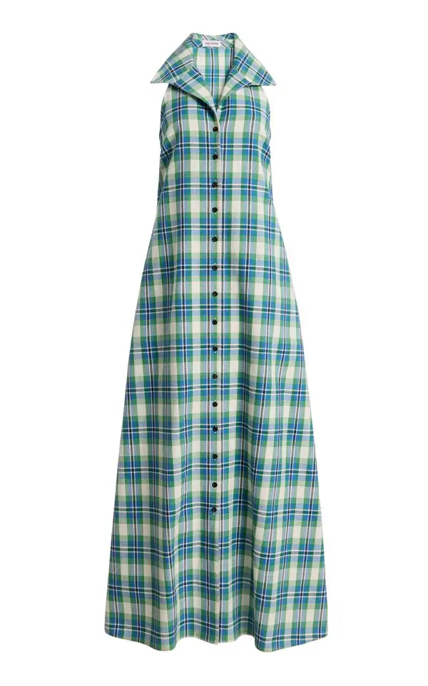 Rosie Assoulin Sleeveless Plaid Midi Dress - Print
