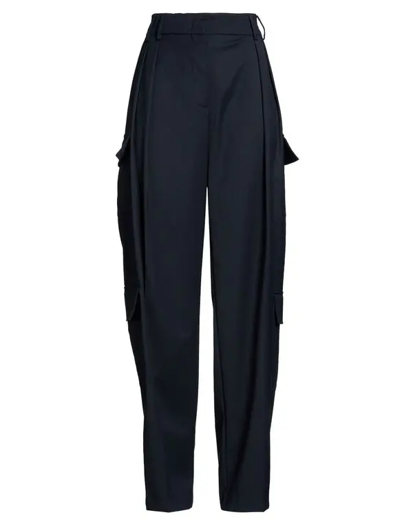 CARACTÈRE Cargo Pants In Polyester, Wool, Viscose, And Elastane - Blue