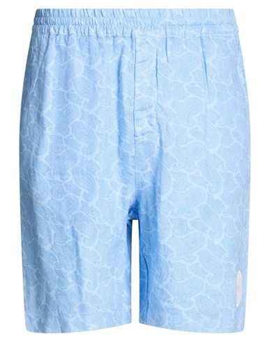 Liu Jo Linen Paisley-print High Waisted Shorts - Blue