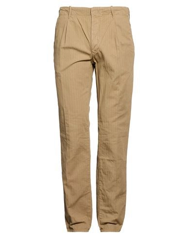 Incotex Cotton Linen Herringbone Darts Straight Leg Trousers - Sand