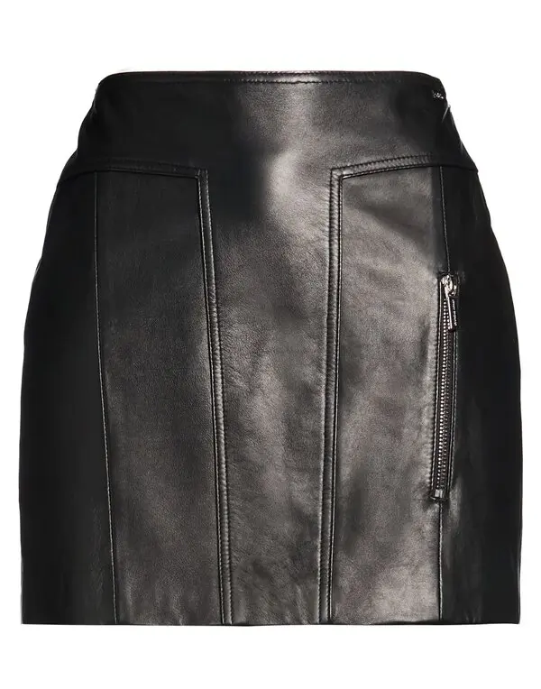 Armani Exchange Ovine Leather Mini Skirt