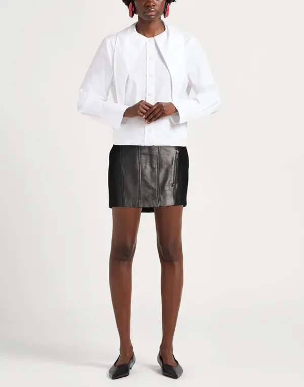 Armani Exchange Ovine Leather Mini Skirt