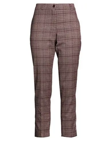 OLTRE Tapered Fit Glen Plaid Metallic Stretch Trousers