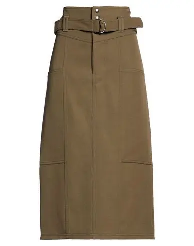TOD'S Midi Skirt Military Size Virgin Wool - Green