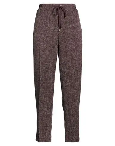 OLTRE Pants Burgundy Size Polyester, Viscose, Elastane
