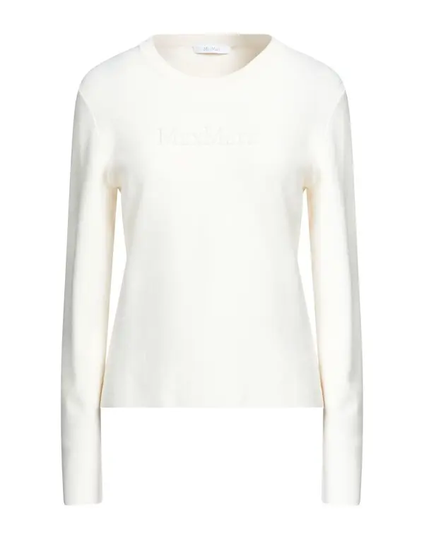Max Mara Sweater Ivory Size Viscose, Polyamide, Wool - White