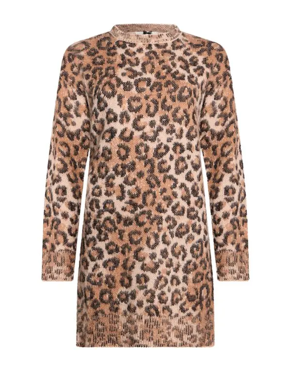 NO SECRETS Mini Dress Size Polyacrylic, Polyamide, Alpaca Wool, Wool, Viscose - Beige