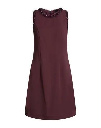 OLTRE Mini Dress Burgundy Size Polyester - Red