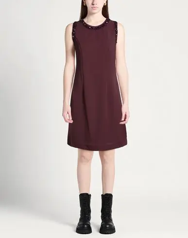 OLTRE Mini Dress Burgundy Size Polyester