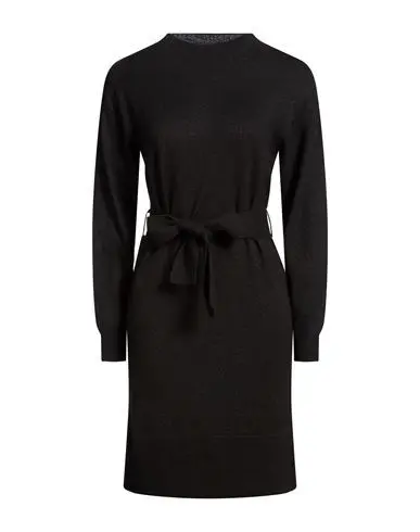 Armani Exchange Bodycon Knit Mini Dress With Belt - Black