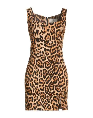 Ba&sh Mini Dress Light Brown Size Cotton, Elastane