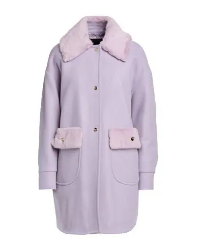 Herno Coat In Virgin Wool And Polyamide - Lilac