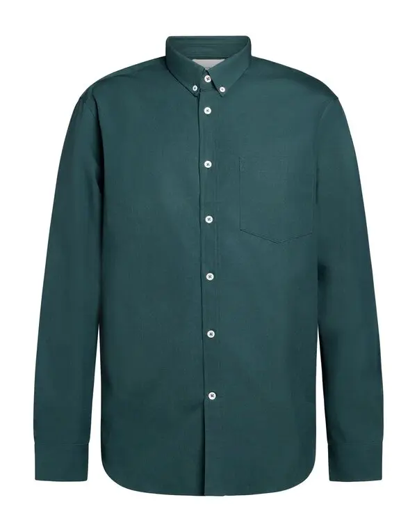 EDITIONS 102 Shirt Khaki Size Organic Cotton - Green